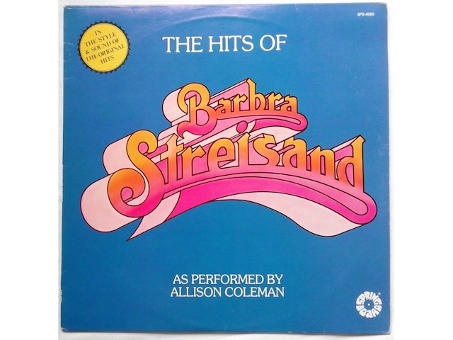 Allison  Coleman  -  The  hits  of  Barbra  Streisand