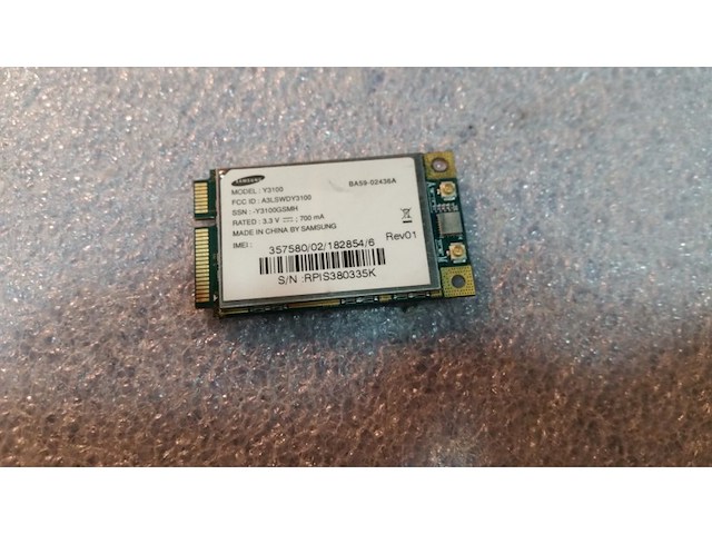 SAMSUNG Y3100 BA59-02602A 3G MODEM WWAN KARTICA  NC10