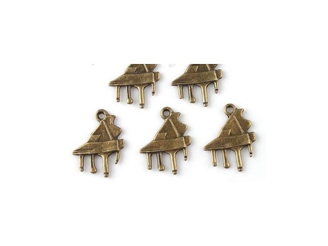 Privezak boje bronze klavir piano 19mm