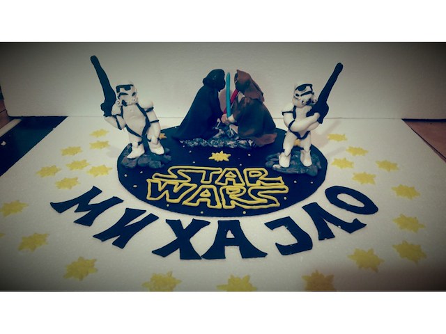 ukrasi za torte Star wars na postolju sa 4 figure