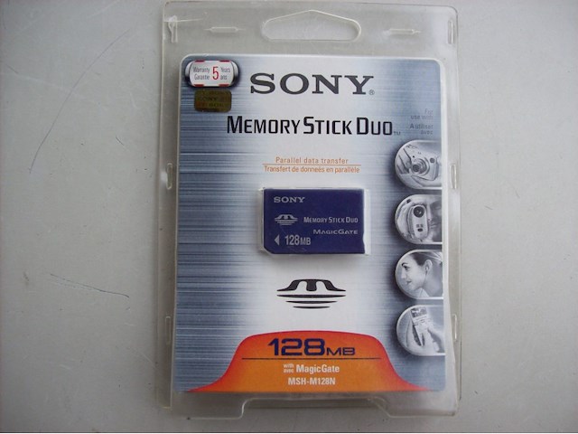 128 mb SONY Memory Stick Duo - novo