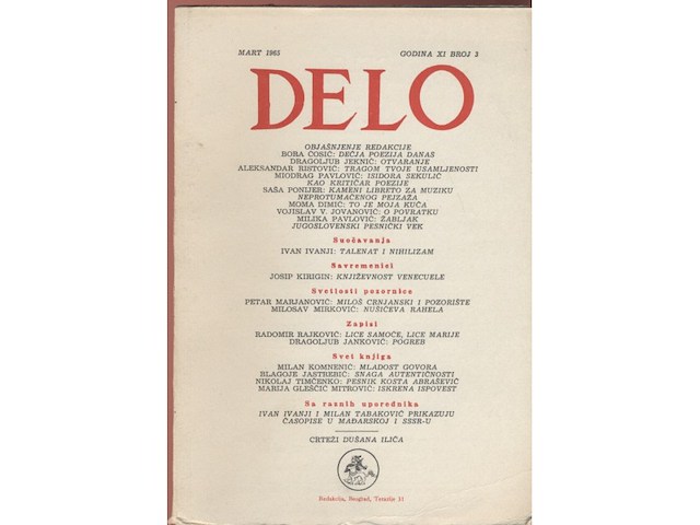Delo - Mart 1965 - Mesečni književni časopis