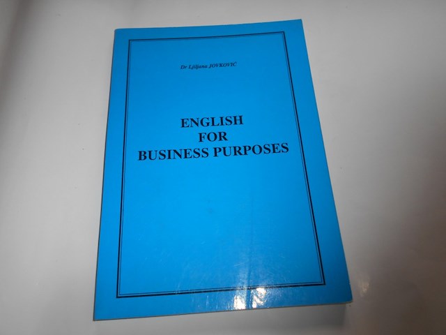 English for business purposes, Ljiljana Jovković