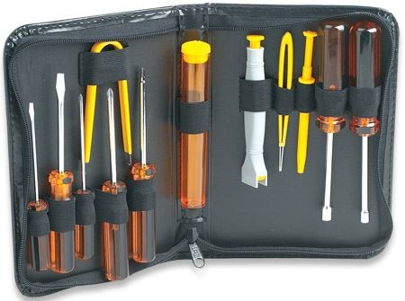 MH tool kit, basic, 13 pcs., black
