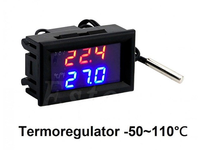 Digitalni termostat -50 do +110 °C - termoregulator 12V