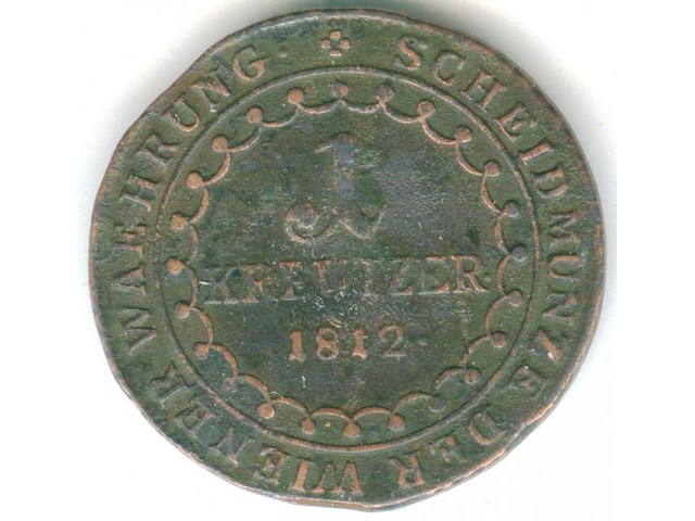 Austrija 1 kreuzer 1812 O