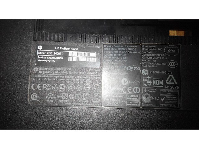 HP ProBook 4525s Donji deo kucista