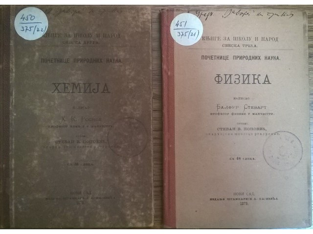 POČETNICE PRIRODNIH NAUKA: FIZIKA I HEMIJA, 1879.