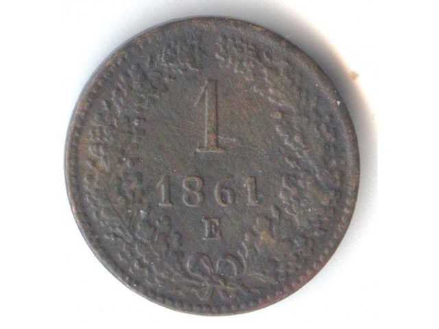 Austrija 1 kreuzer 1861 E