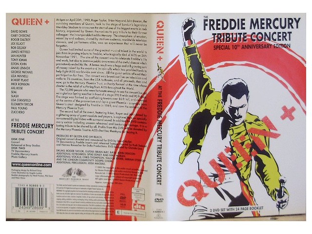 QUEEN + FREDDIE MERCURY TRIBUTE CONCERT - 2 DVD