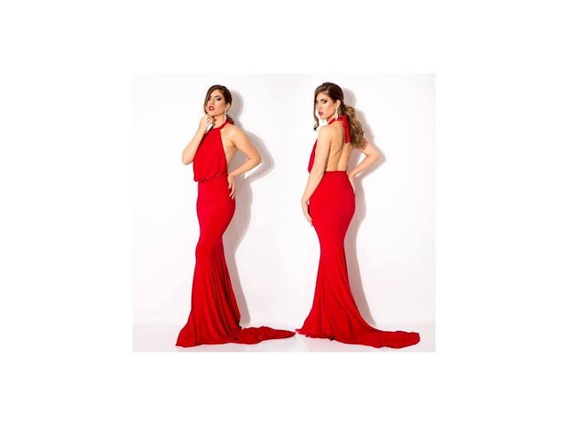 319) Crvena sirena haljina VISE BOJA