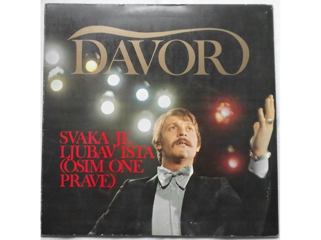 Davorin Popovic - Svaka je ljubav ista(osim one prave