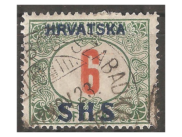 1918 - SHS Hrvatska Porto 6  filer