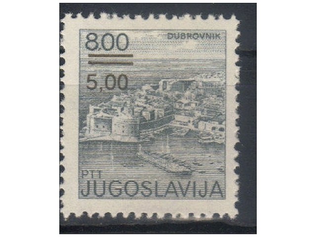 Turistički motivi-5/8 din Dubrovnik 1986.,greška,čisto