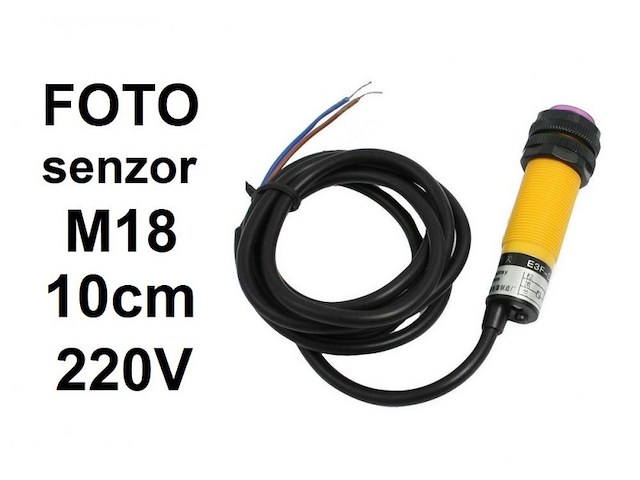 Foto senzor - 10cm - NO - difuzni - 220V - G18