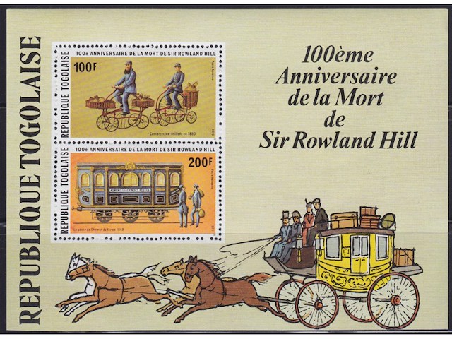 Togo 1979 Sir Rowland Hill blok, čisto (**)