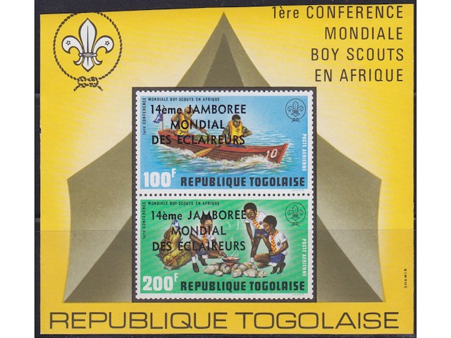 Togo 1975 Izviđači u Africi blok, čisto (**)