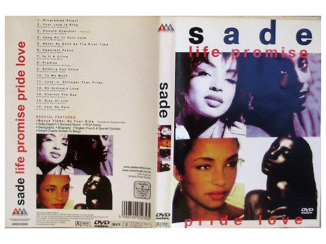 SADE - LIFE PROMISE PRIDE LOVE - DVD