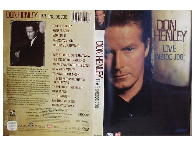 DON HENLEY - LIVE INSIDE JOB - DVD