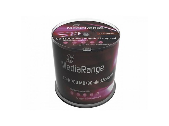 MEDIARANGE CD-R 700MB 52X (100 praznih diskova)