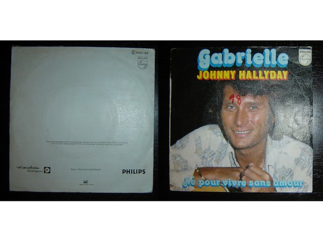 JOHNNY HALLYDAY - Gabrielle (singl) Made in France