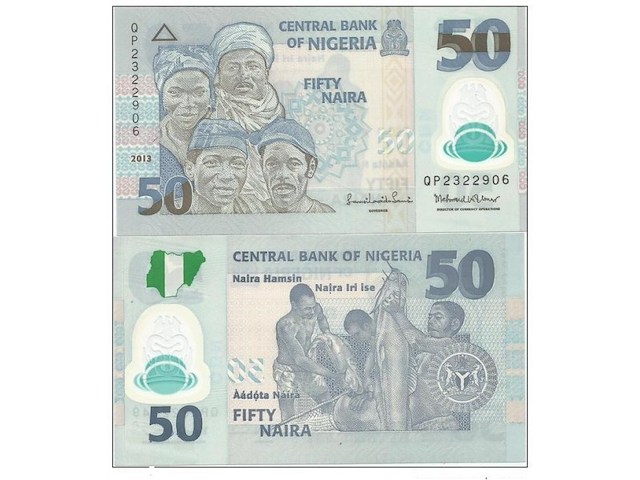 Nigeria 50 naira 2013. UNC Polimer QP serija