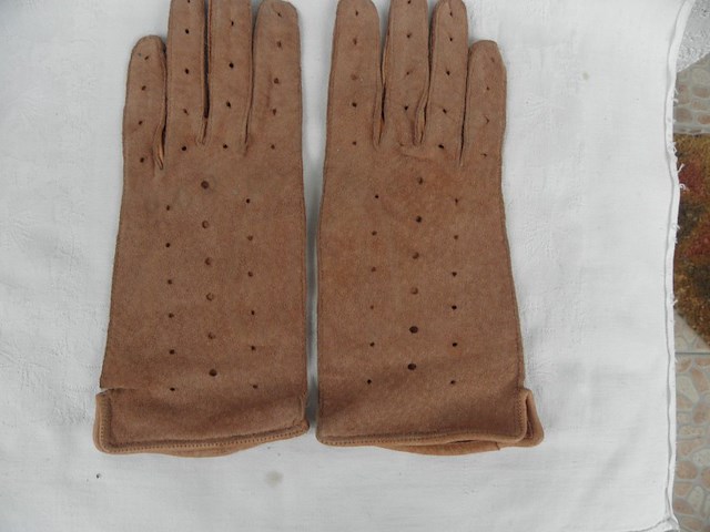 Zenske kozne rukavice , br.XL,ostecene
