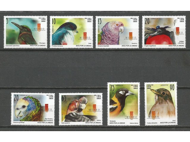 c-f Kuba 2010. Ptice,kompletna cista serija