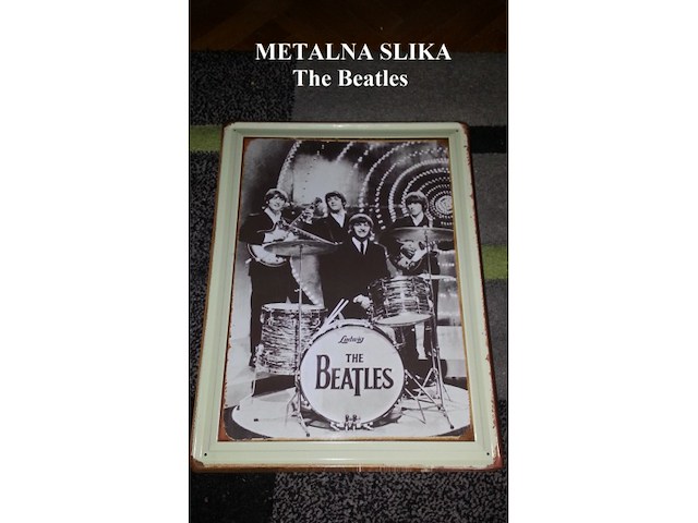 Metalna slika ukras VICKO - The Beatles NOVO