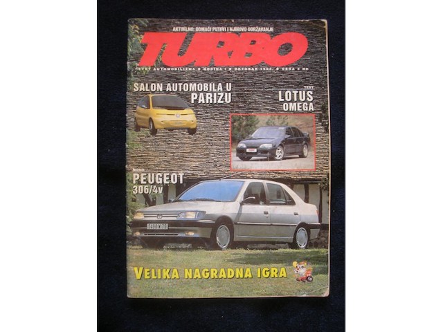 T U R B O, svet automobilizma, godina I, oktobar 1994.