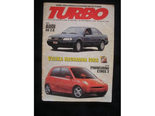 T U R B O, svet automobilizma,godina I, septembar 1994.