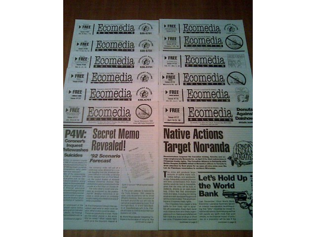 ECOMEDIA BULLETIN - 12 brojeva iz `91. i `92.