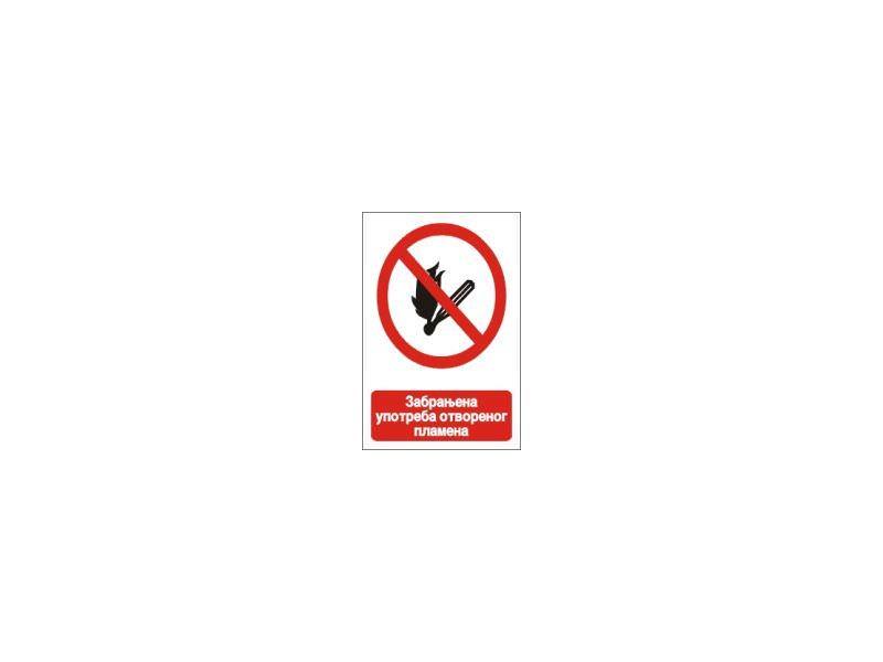 Zabranjena upotreba otvorenog plamena - nalepnice
