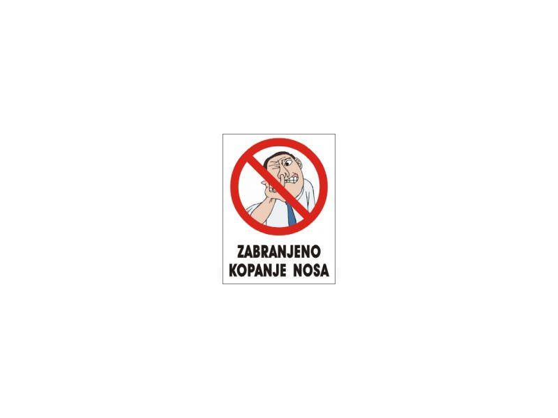 Zabranjeno kopanje nosa - nalepnice i table