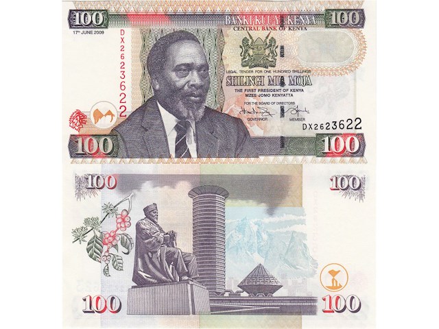 KENYA  Kenia 100 SILINGA 2009 UNC