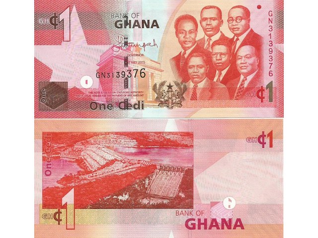 Ghana 1 cedi 2015. UNC