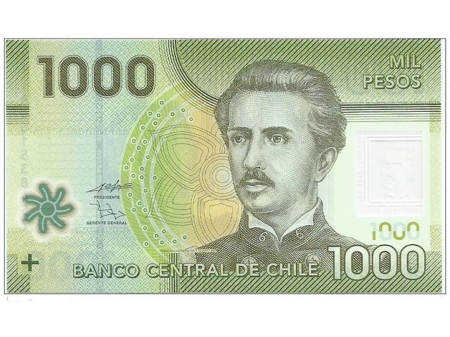 Chile 1000 pesos 2010. UNC polimer
