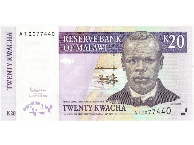 Malawi 20 kwacha 2006. UNC