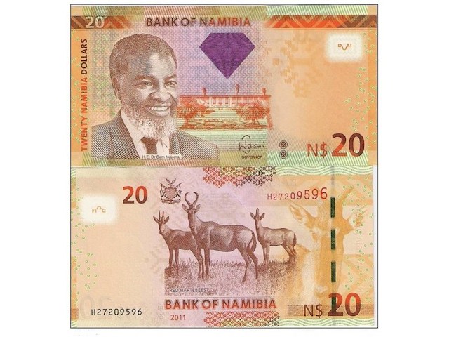 Namibia 20 dollars 2011. UNC P-12