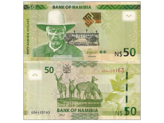Namibia 50 dollars 2012. UNC P-13