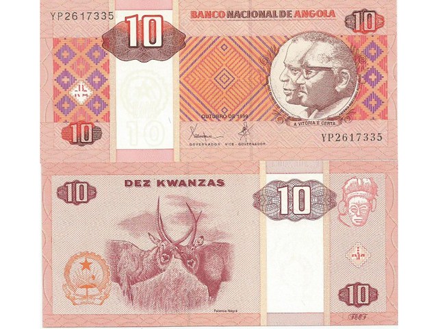 Angola 10 kwanzas 1999. UNC P-145