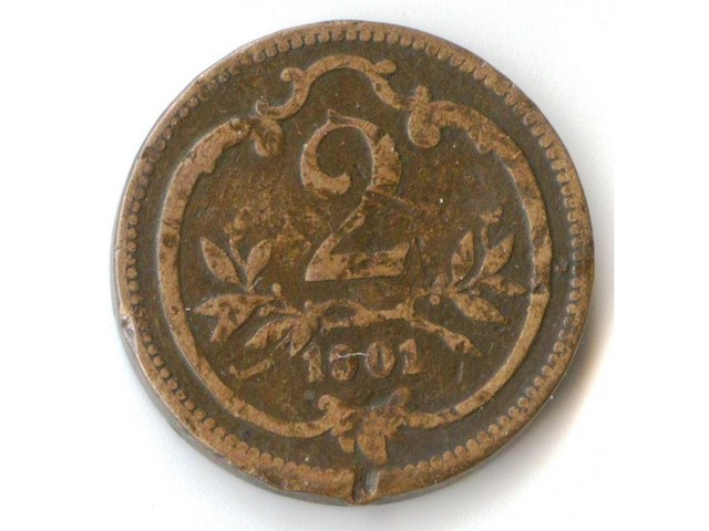 Austrija 2 heller 1901