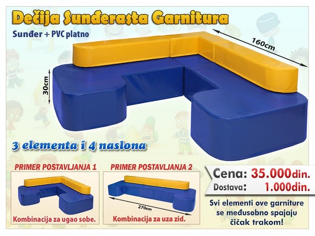 Garnitura Dečija - Sunđerasta