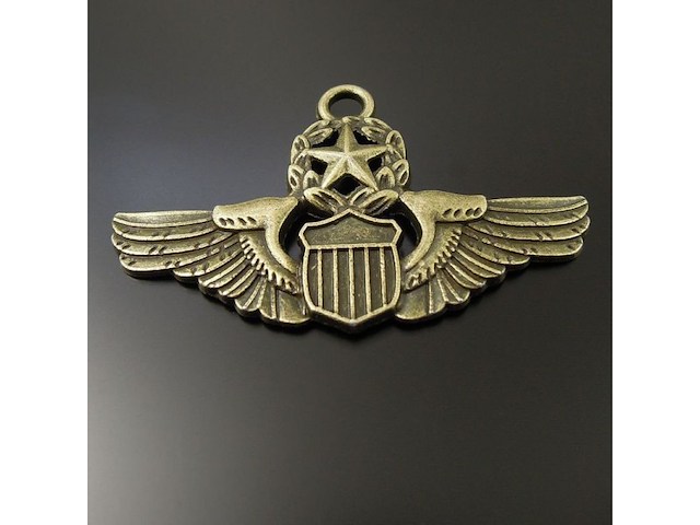 Privezak boje bronze ratna avijacija 47x28mm