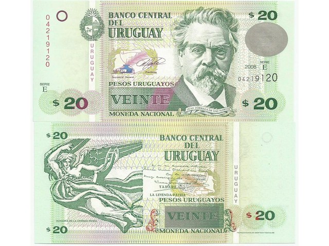 URUGUAY 20 pesos 2008. UNC P-86a