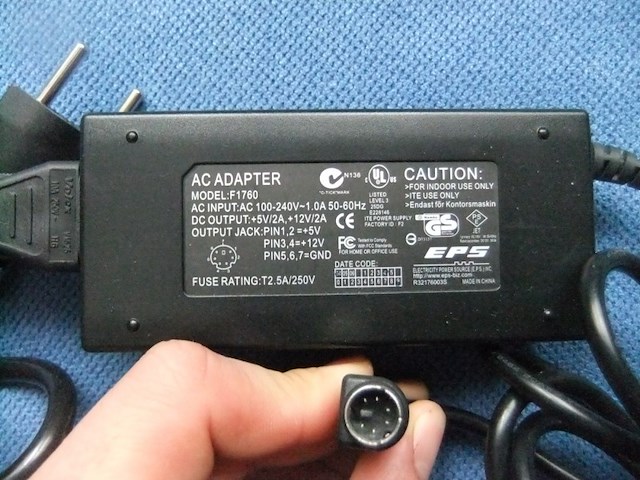 ITE adapter 5V 2A / 12V 2A mini DIN 6 pin-a + GARANCIJA