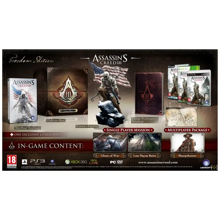XBOX XBOX360 Assassin's Creed 3 Freedom Edition (16707)