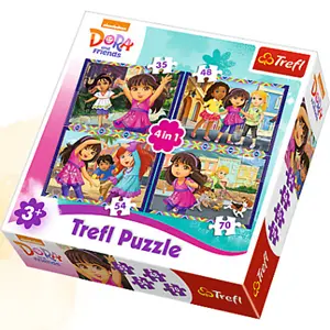 Trefl Trefl puzzle 4u1 - Dora and friends (34265)