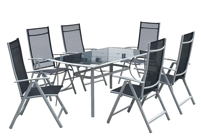 Baštenski set CORSICA - Sto + 6 stolica metalni