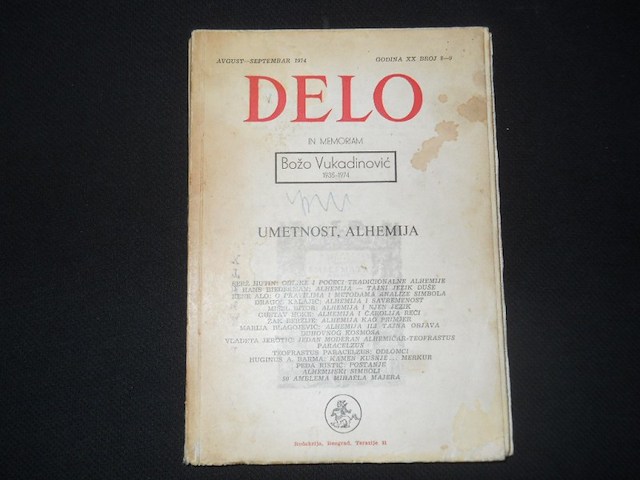 Delo, 1974, UMETNOST, ALHEMIJA